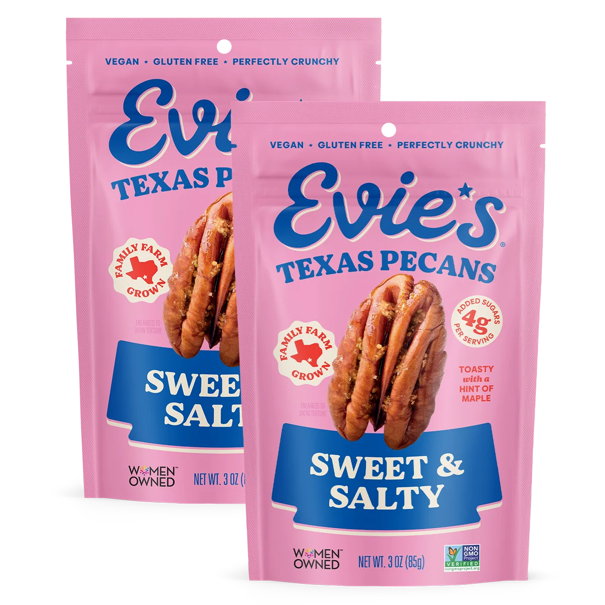 Sweet and Salty Texas Pecans - Roasted Texas Pecans | Evie's Snacks